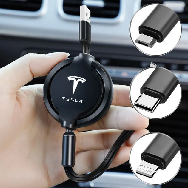 VoltLink™ 3-in-1 Tesla Fast Charger – Multi-USB Cable for Model 3/Y/S ...