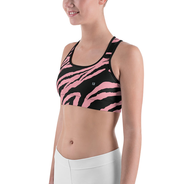 GoBliss Pink Zebra Sports Bra