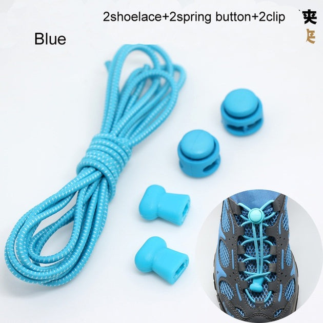 Stretching Lock lace 22 colors a pair Of Locking Elastic Shoelaces For ...